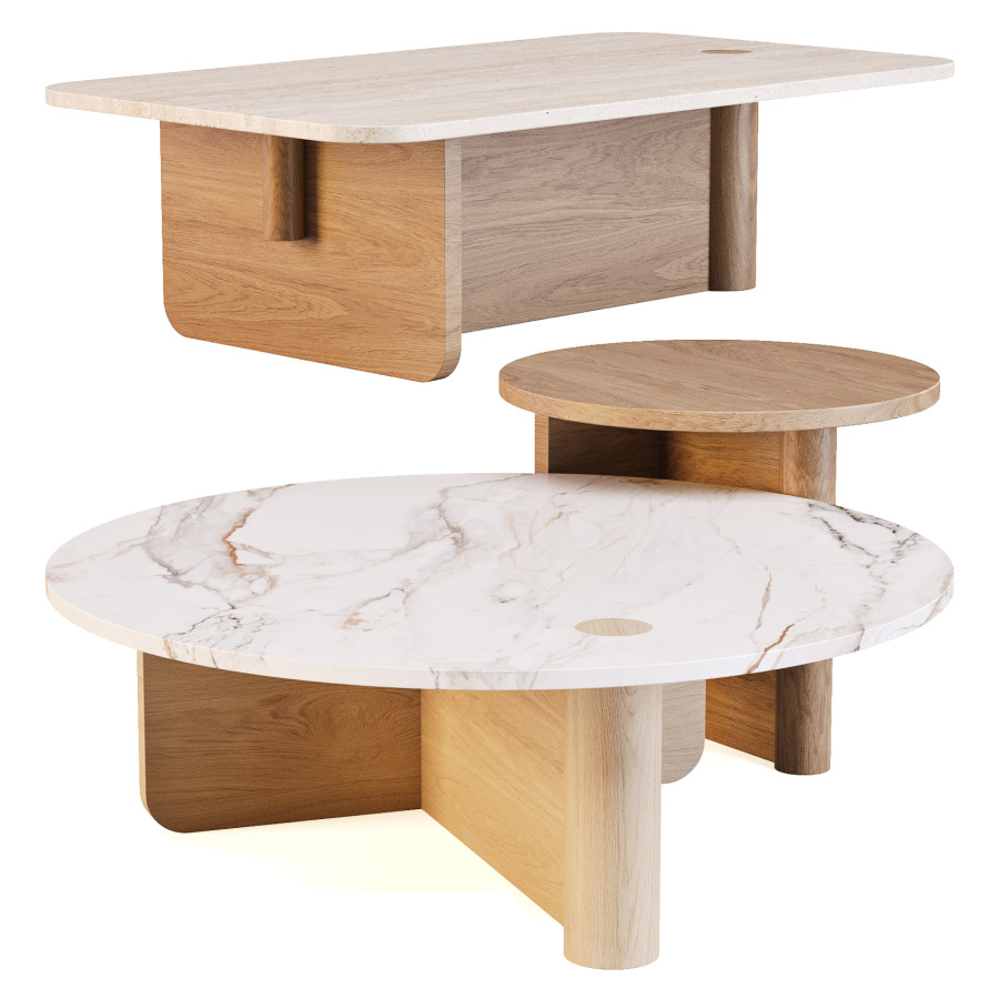 Natadora: Pivot - Coffee And Side Tables - 3D Model for Corona