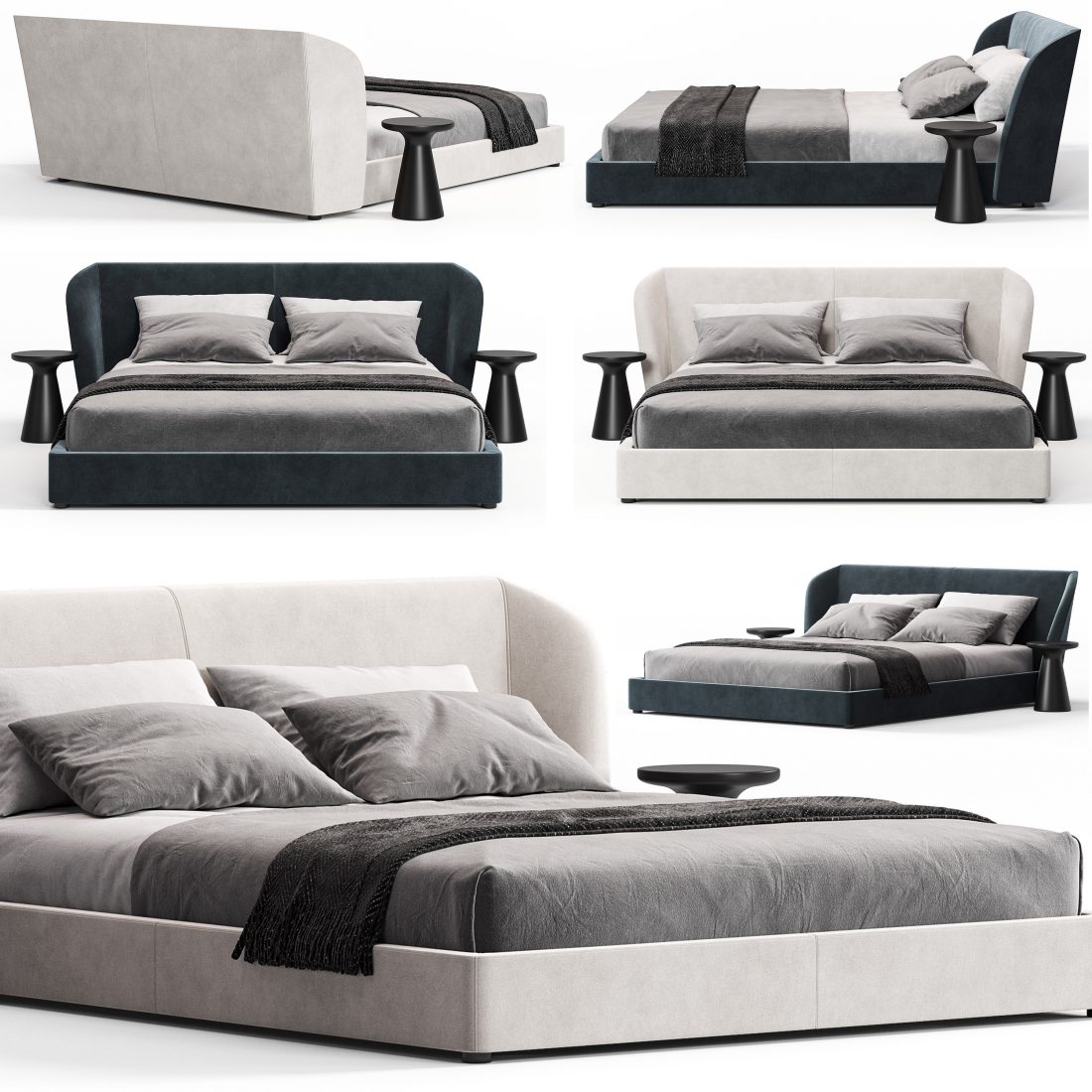 Gallotti Radice Xeni Bed 3D Model for VRay, Corona | CGMood
