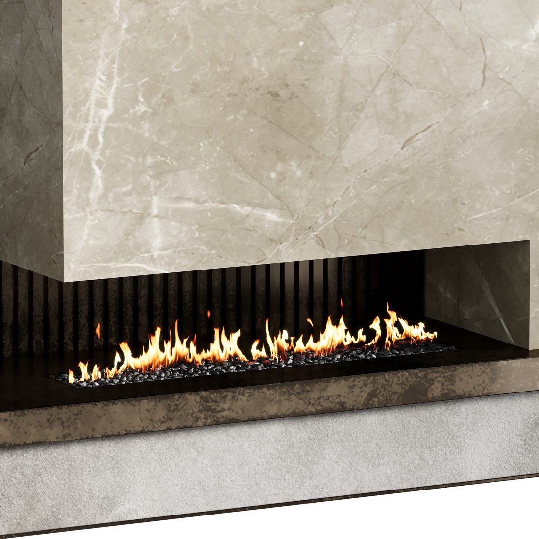 Fireplace 35 - 3D Model for VRay, Corona
