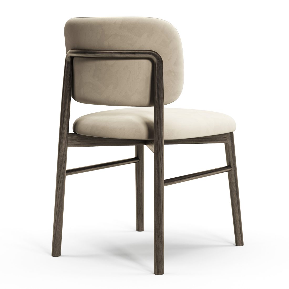 Diotti Janine Wooden Legs Upholstered Chairs - 3D Model for VRay, Corona