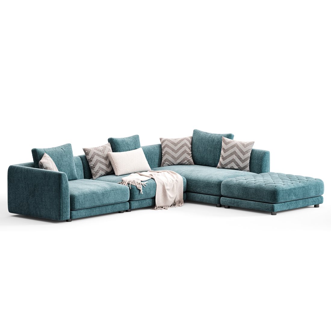 Frigerio Miller Corner Sofa 3D Model for VRay, Corona | CGMood
