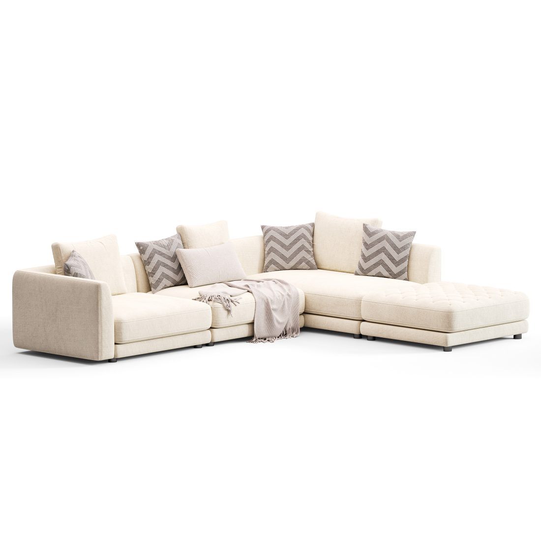 Frigerio Miller Corner Sofa 3D Model for VRay, Corona | CGMood