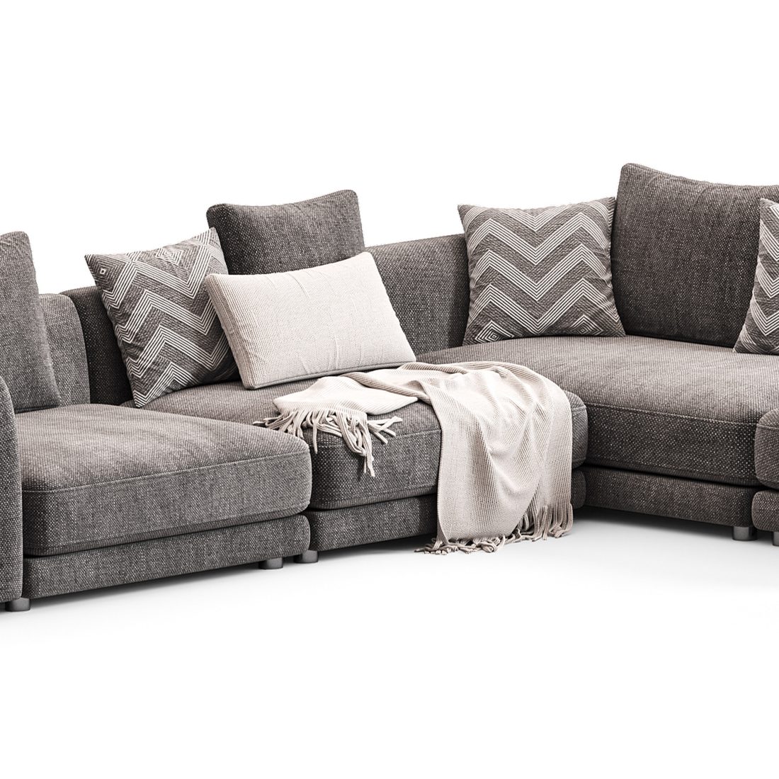 Frigerio Miller Corner Sofa 3D Model for VRay, Corona | CGMood