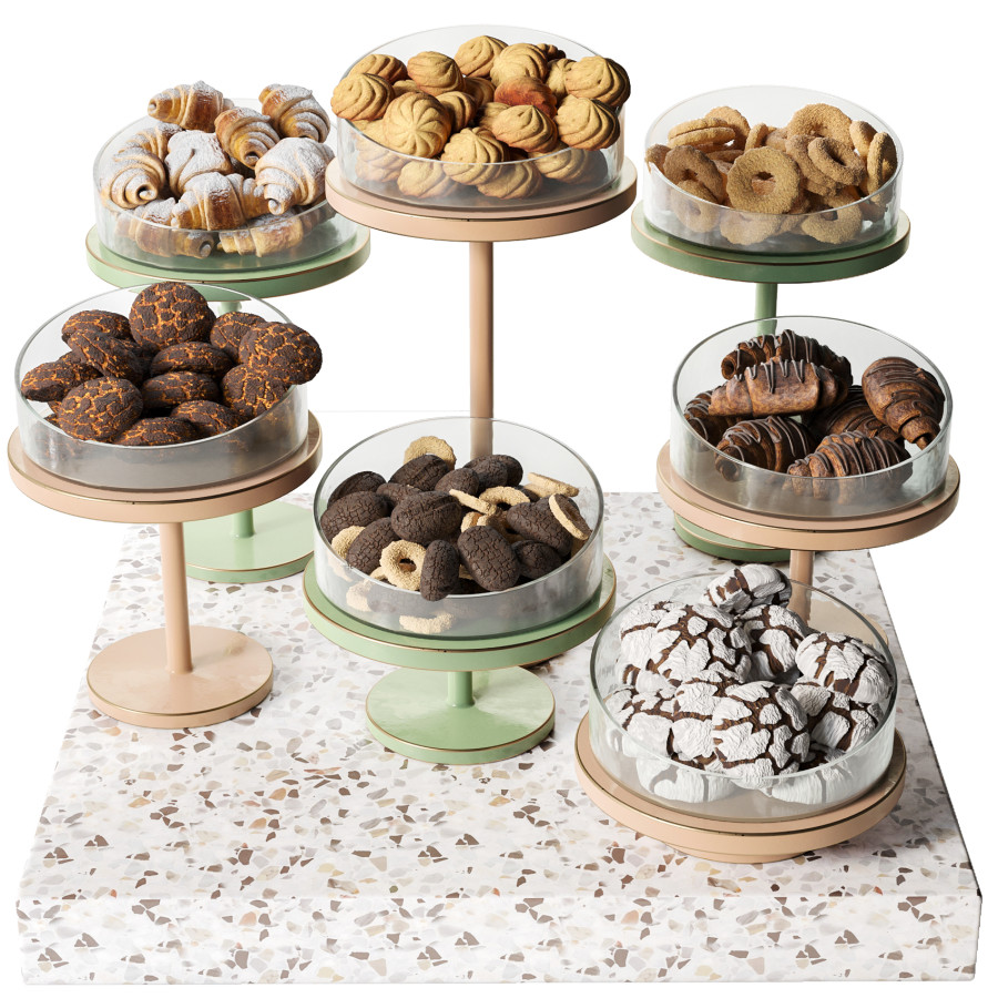 Set Of Sweets For A Pastry Shop, Restaurant 3D Model for Corona | CGMood