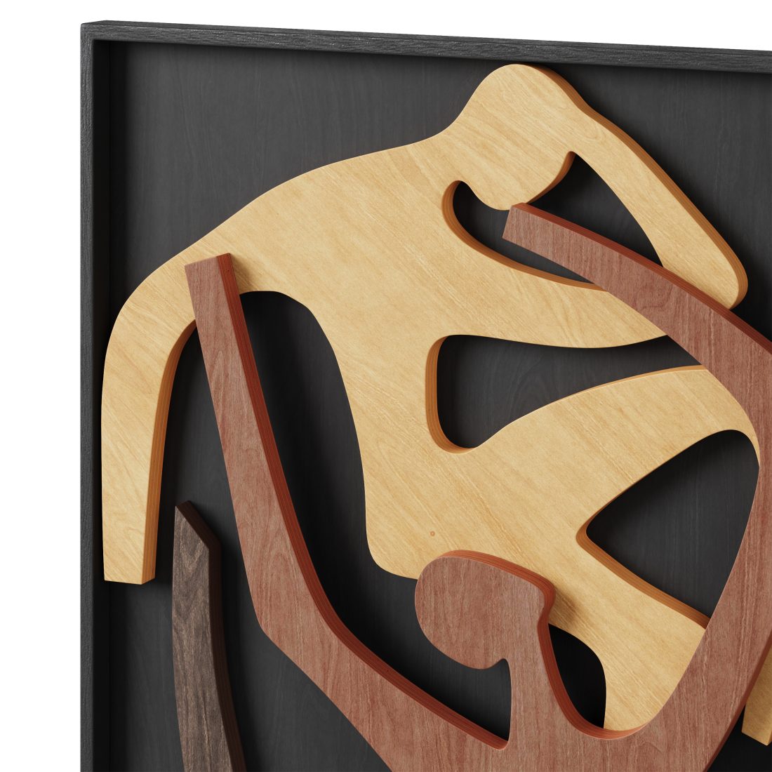Human Wood Wall Art By Woodboz Wall Art - 3D Model for VRay, Corona