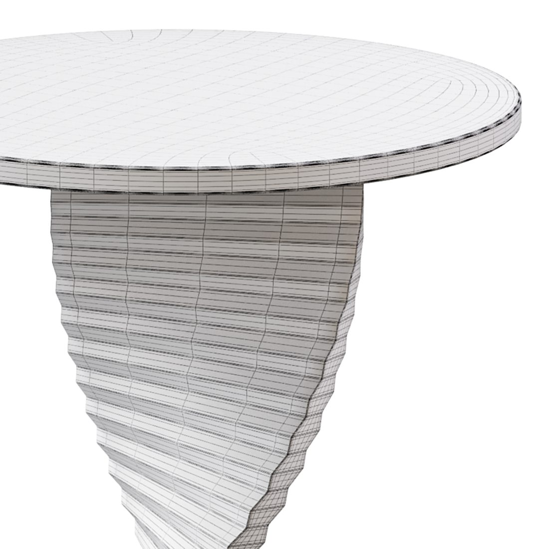 Simple Swirl Side Table - 3D Model for Corona