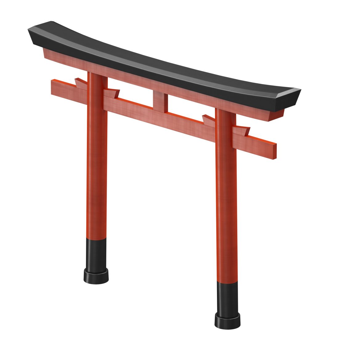 Torii Japanese Arch Sacred Gate To A Shinto Shrine - 3D Model for ...