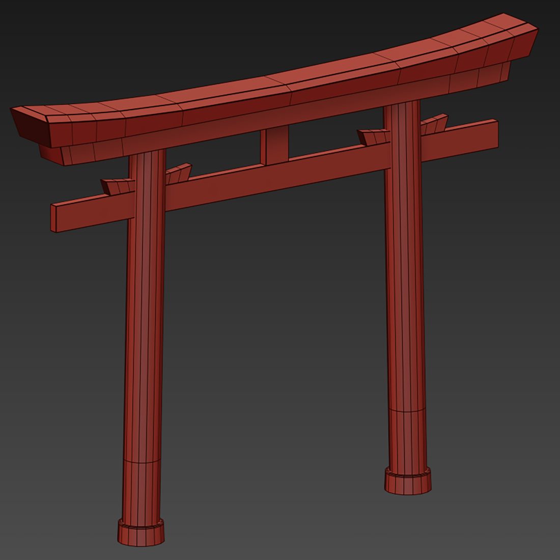 Torii Japanese Arch Sacred Gate To A Shinto Shrine - 3D Model for ...