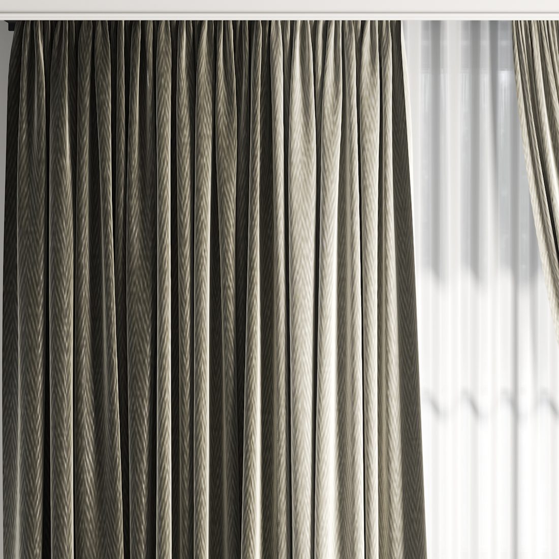 Curtain 01 - 3D Model for FStorm, VRay, Corona