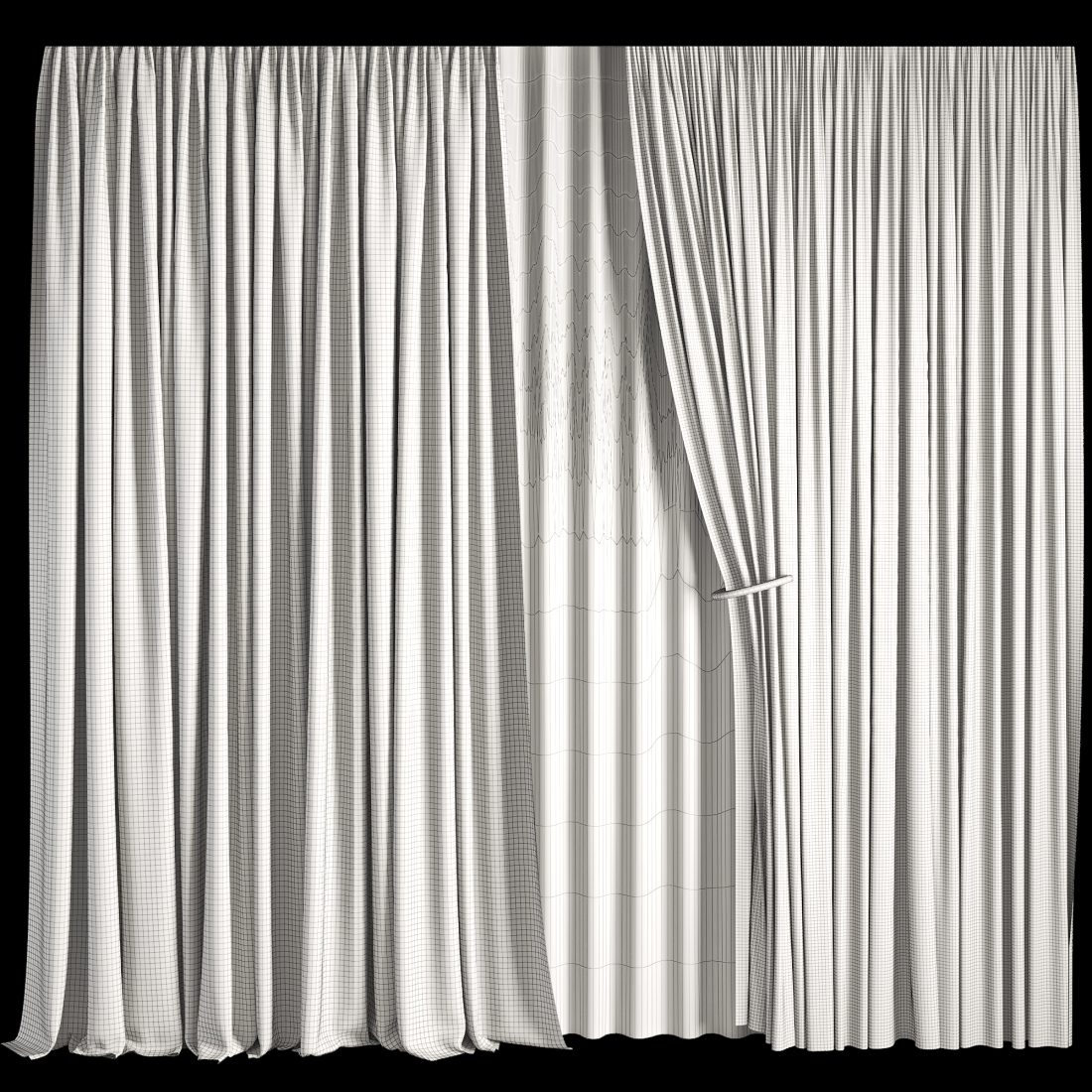 Curtain 01 - 3D Model for FStorm, VRay, Corona