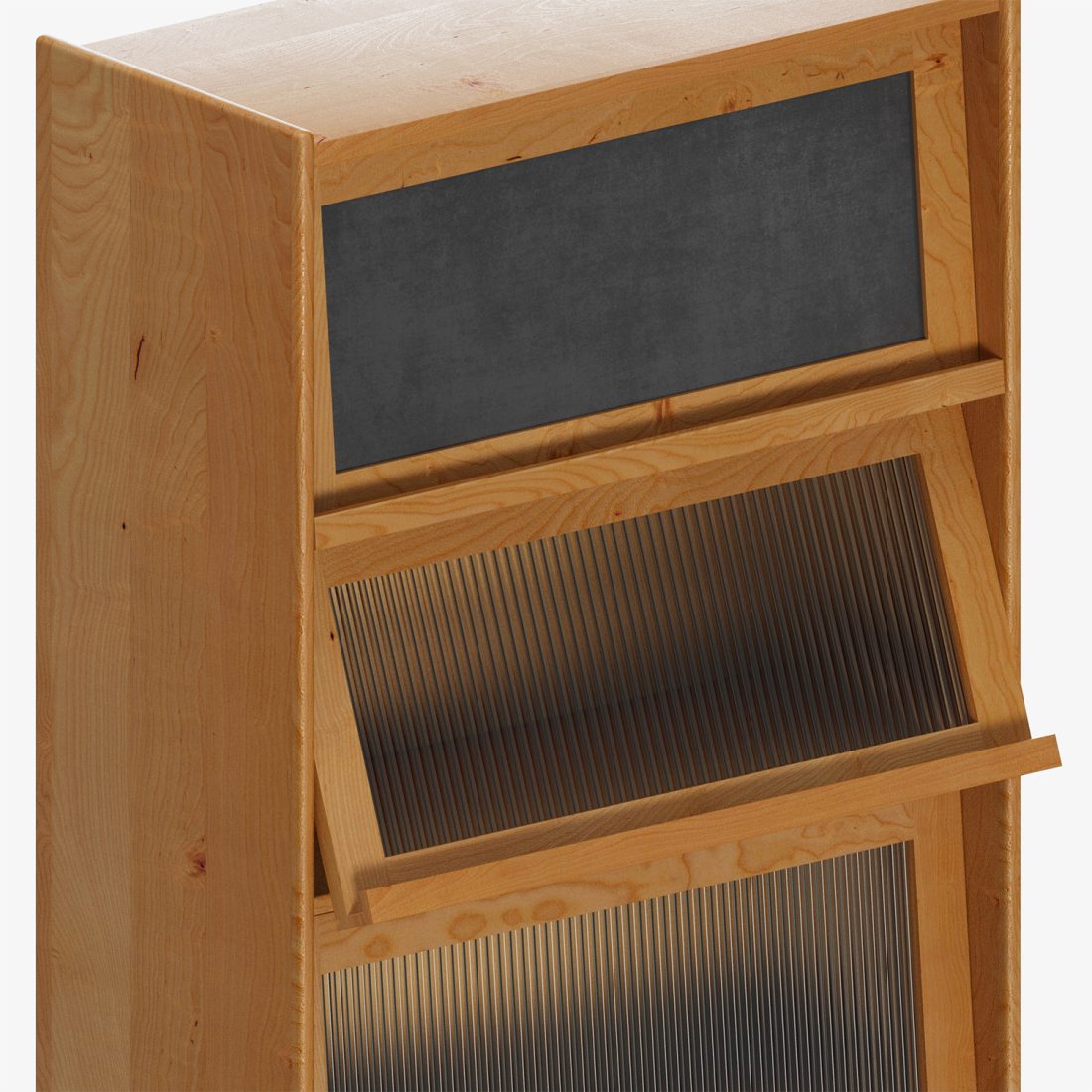 Hartman Wood Bookcase & Cabinet By Cozymatic - 3D Model for VRay, Corona