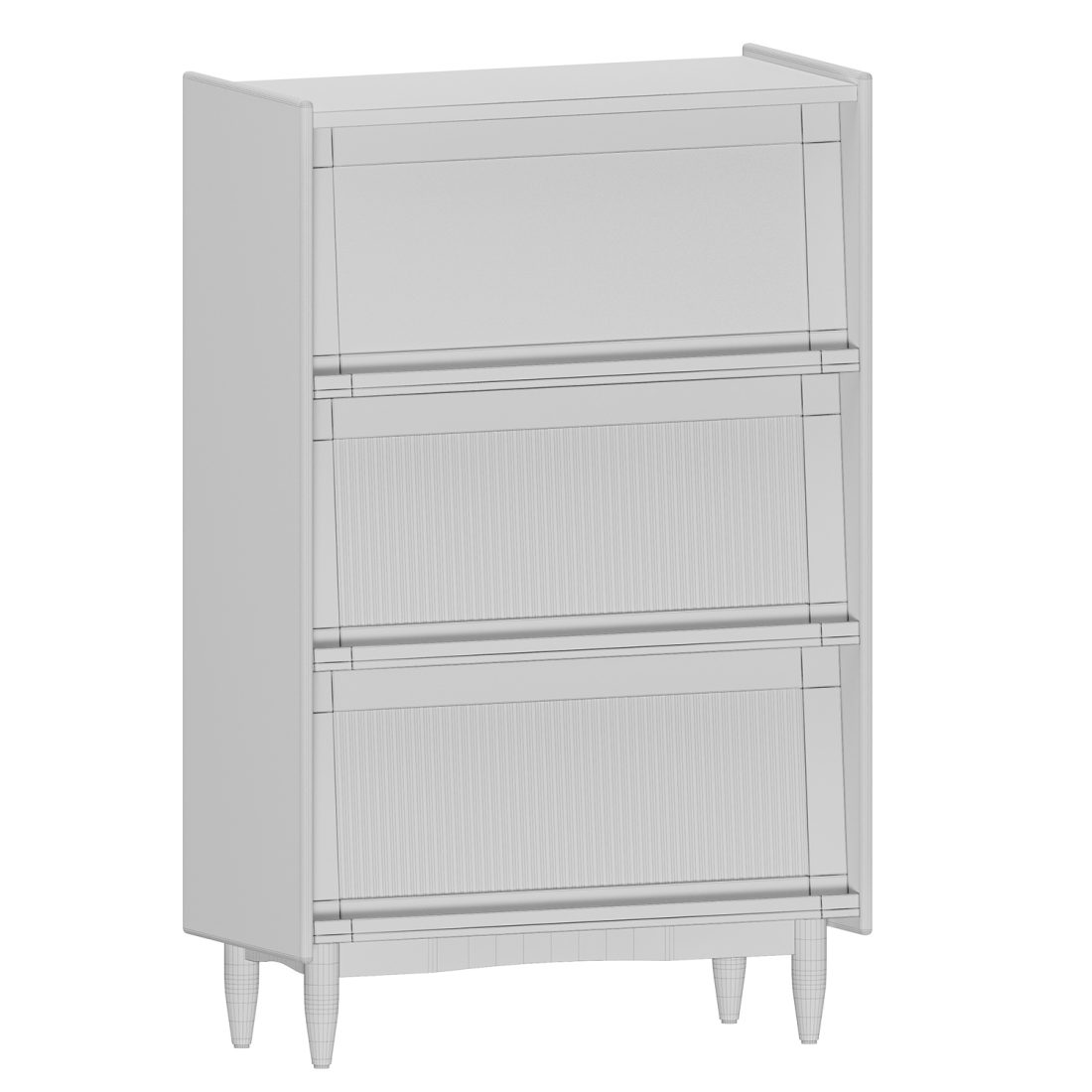 Hartman Wood Bookcase & Cabinet By Cozymatic - 3D Model for VRay, Corona