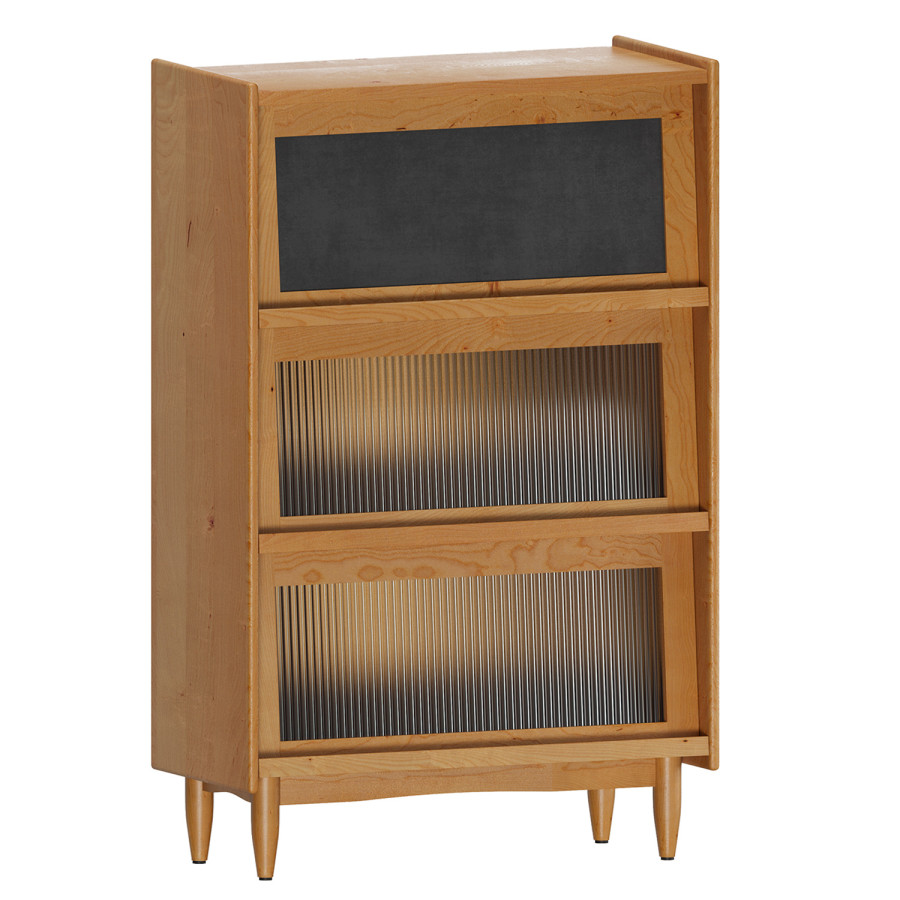 Hartman Wood Bookcase & Cabinet By Cozymatic - 3D Model for VRay, Corona