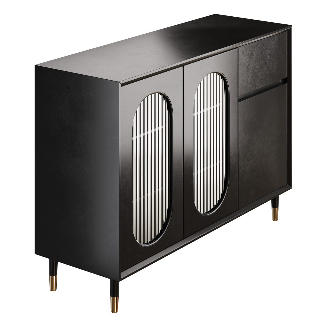 Wood Glam Sideboard Credenza 2 - 3D Model for Corona
