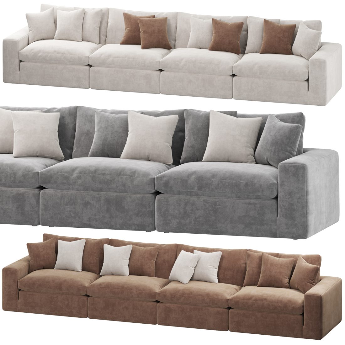 Long Island 2 Sofa By Cazarina - 3D Model for Corona