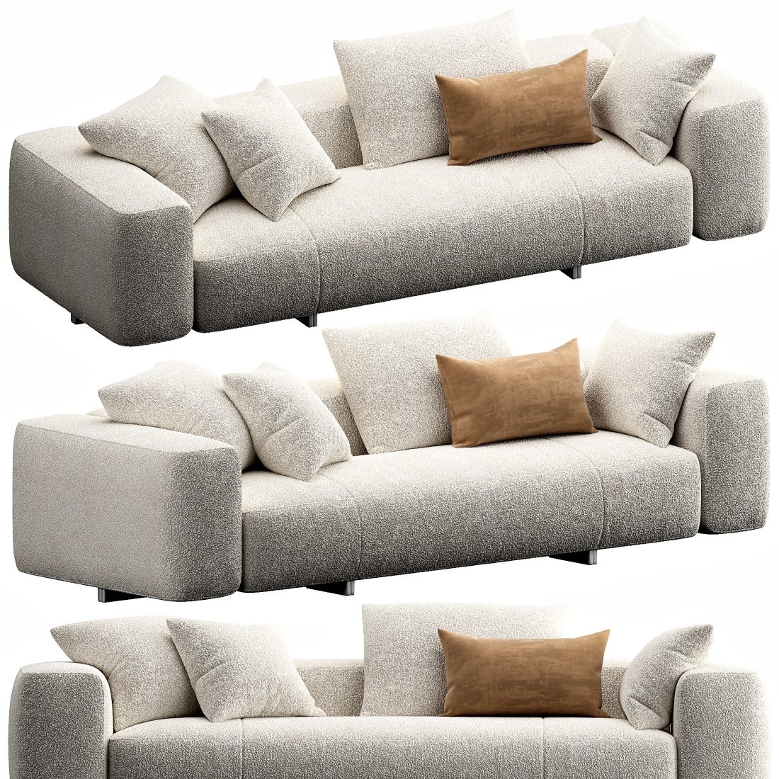 Yves Sofa - 3D Model for VRay, Corona