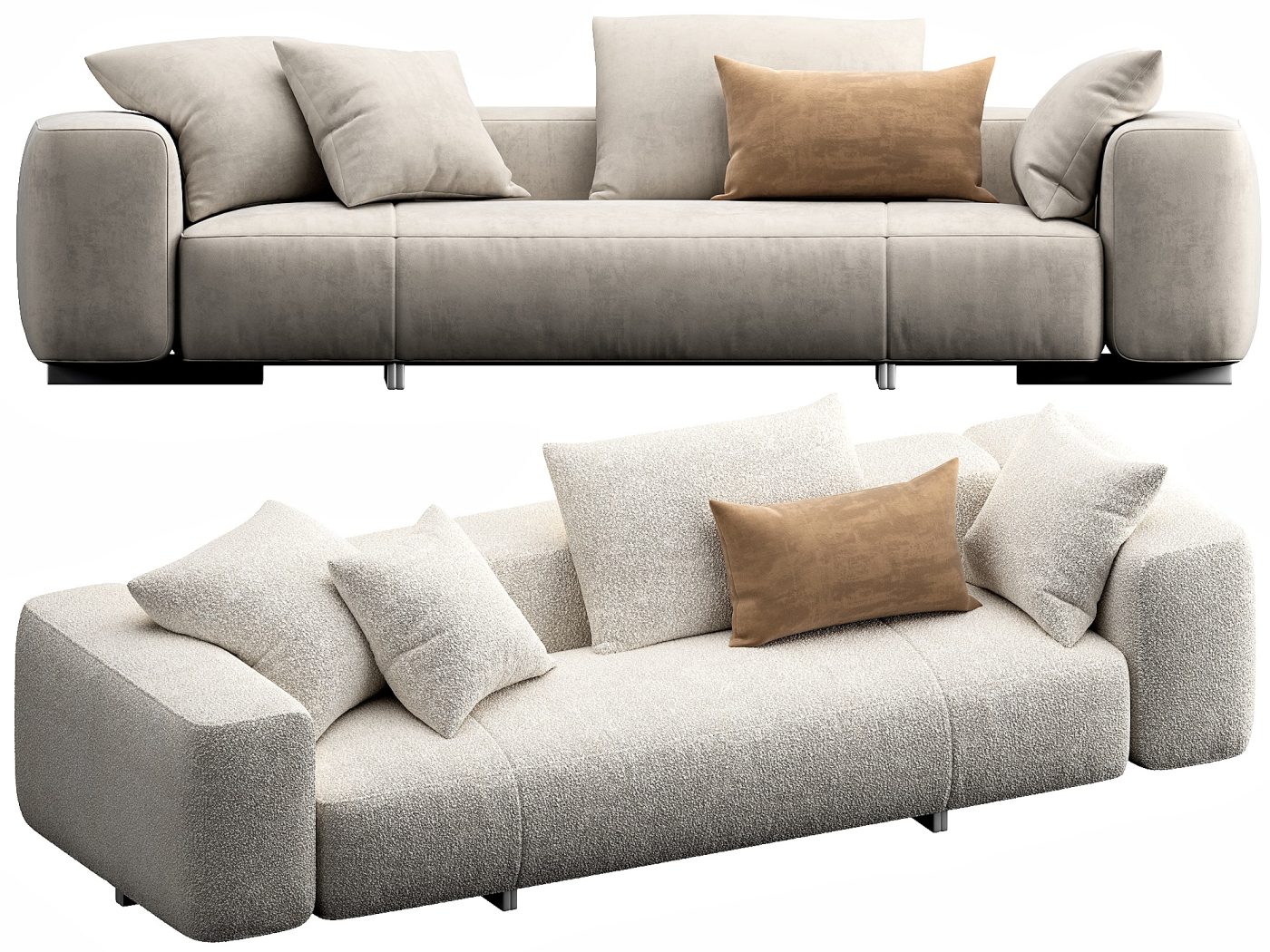 Yves Sofa - 3D Model for VRay, Corona