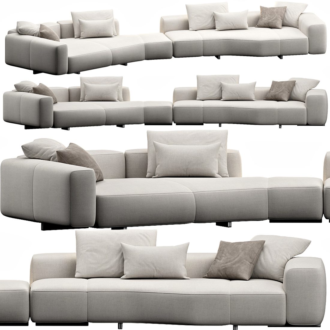 Yves Sofa 2 3D Model for VRay, Corona | CGMood