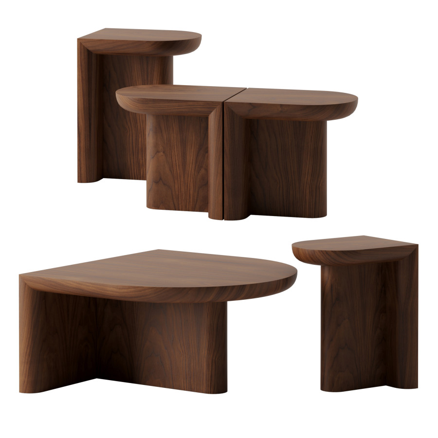 Re-form Side Tables By Wewood 3D Model for Corona | CGMood