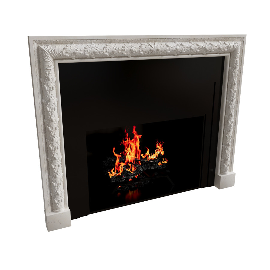 Regency White Marble Fireplace Surround 3D Model for Corona | CGMood