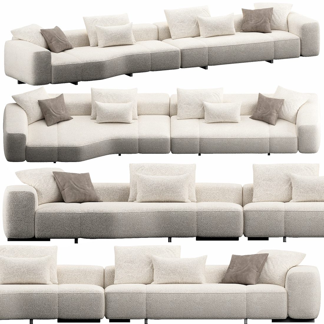 Yves Sofa - 3D Model for VRay, Corona