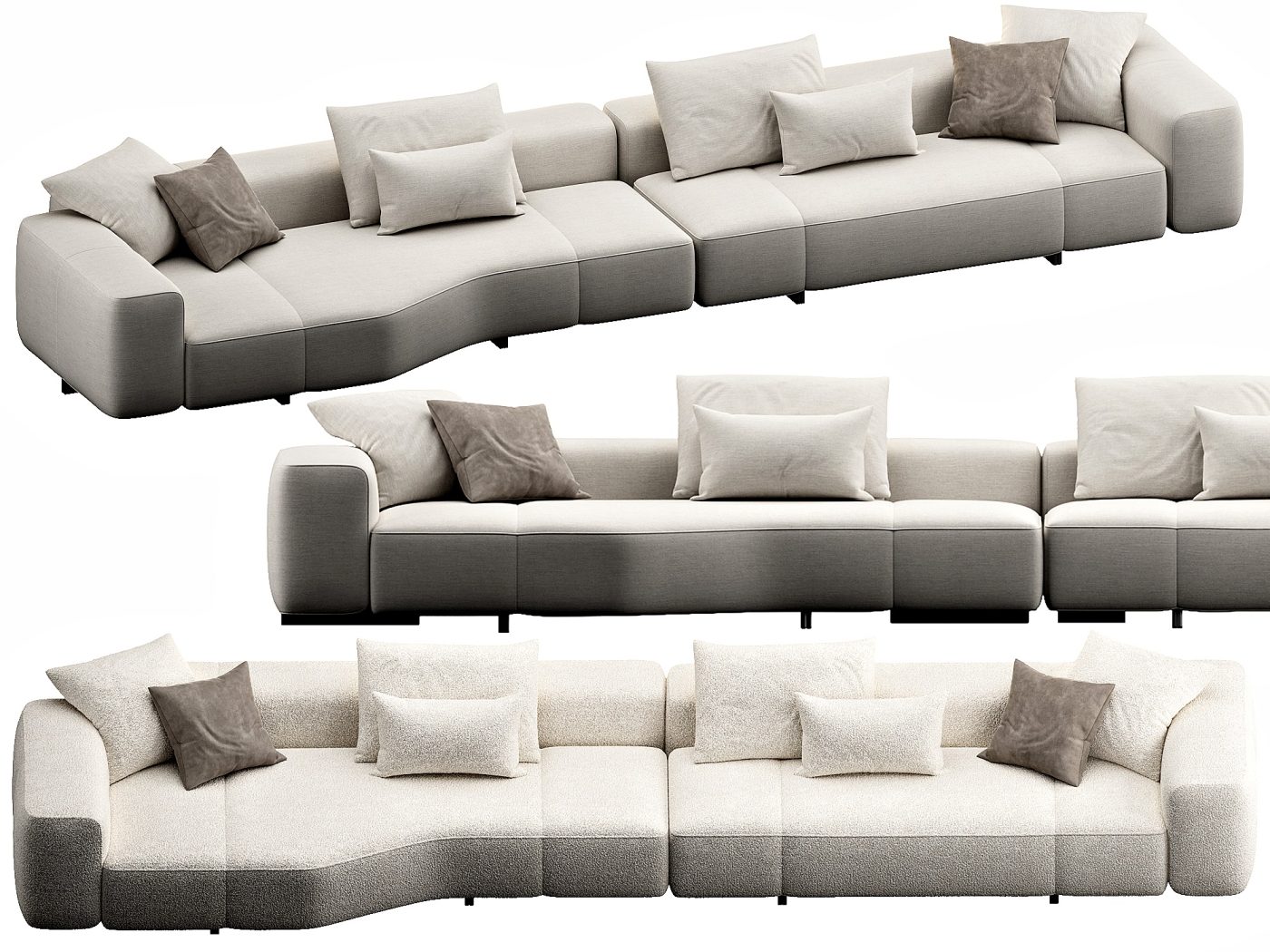 Yves Sofa - 3D Model for VRay, Corona