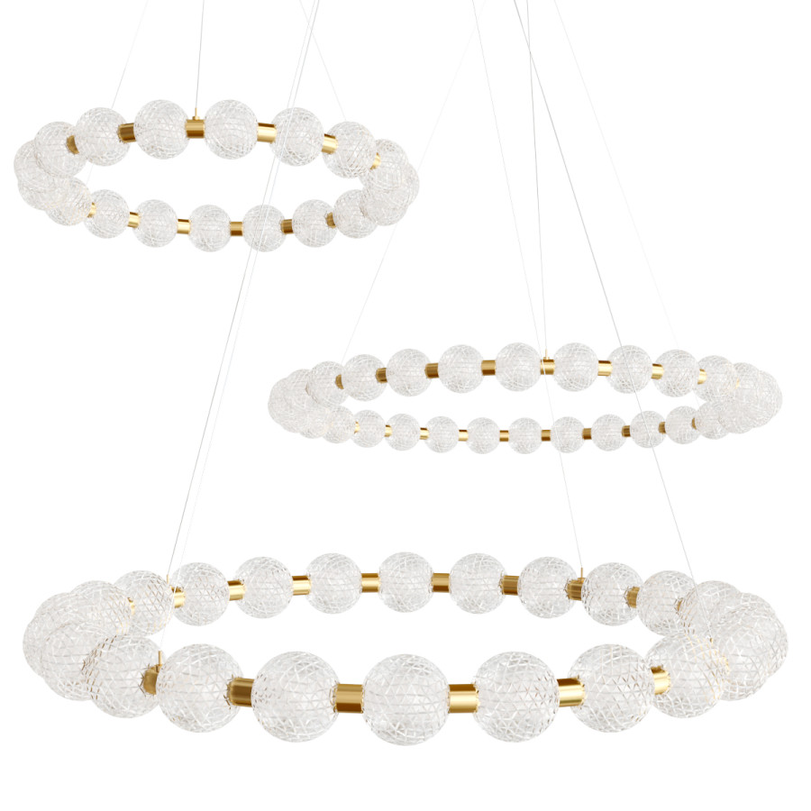 Pearl Ring Chandelier - 3D Model for VRay