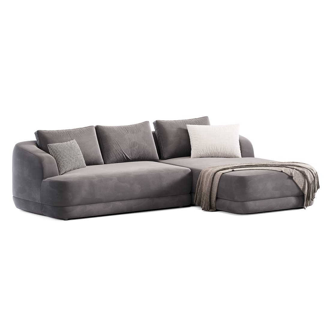 Louis Performance Boucle Sectional Sofa 3D Model for Corona | CGMood