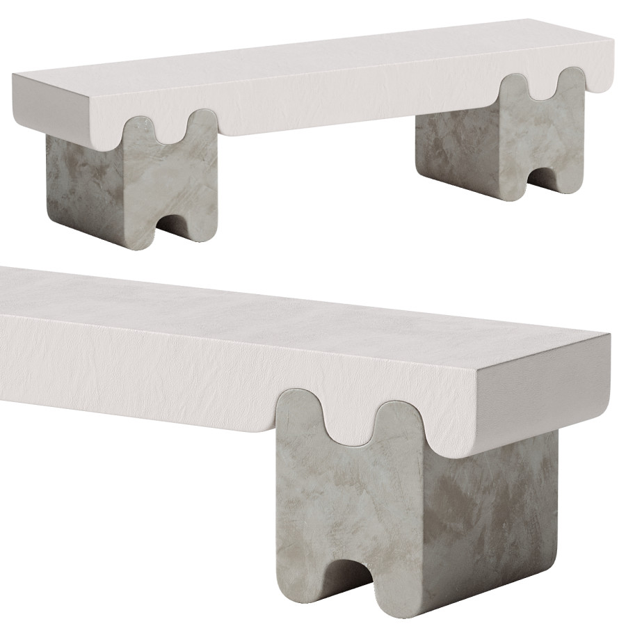 Ossicle Leather Bench 3D Model for Corona | CGMood
