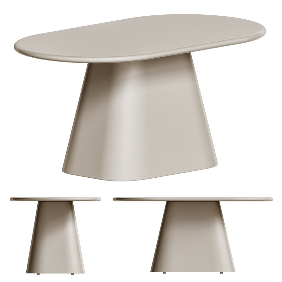 Oval Dining Table Vt210 - 3D Model for Corona