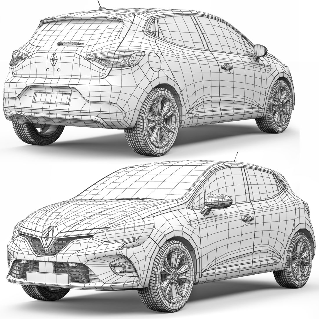 Renault Clio 2019 3D Model for VRay | CGMood
