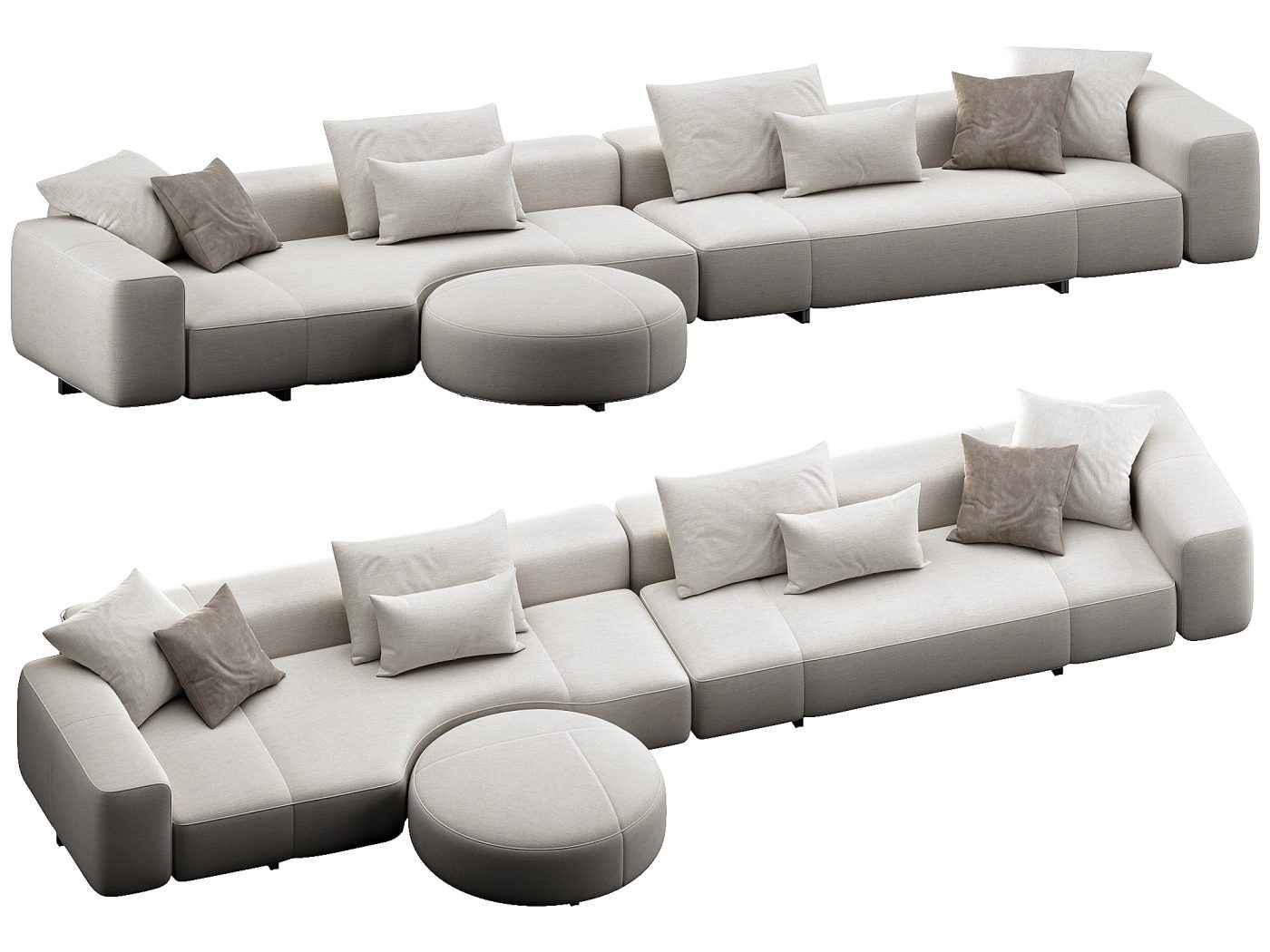 Yves Sofa - 3D Model for VRay, Corona