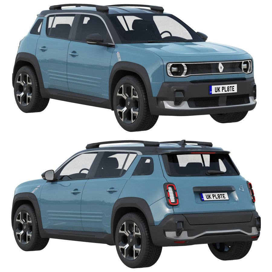 Renault 4 E-Tech 3D Model for VRay | CGMood