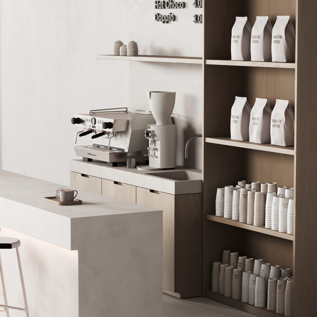 534 Cafe And Restaurant 02 Coffee Spot 02 - 3D Model for VRay, Corona