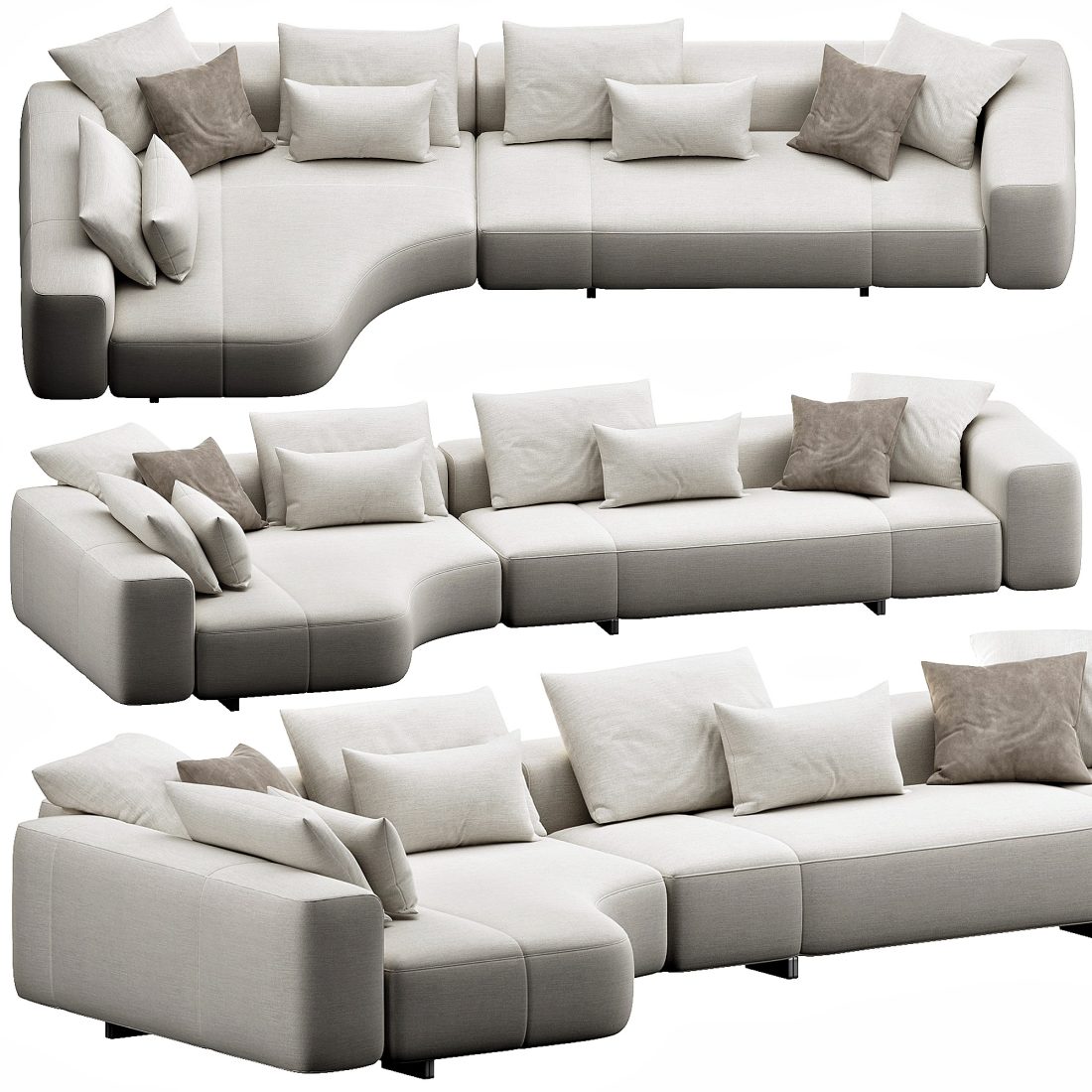 Yves Sofa - 3D Model for VRay, Corona