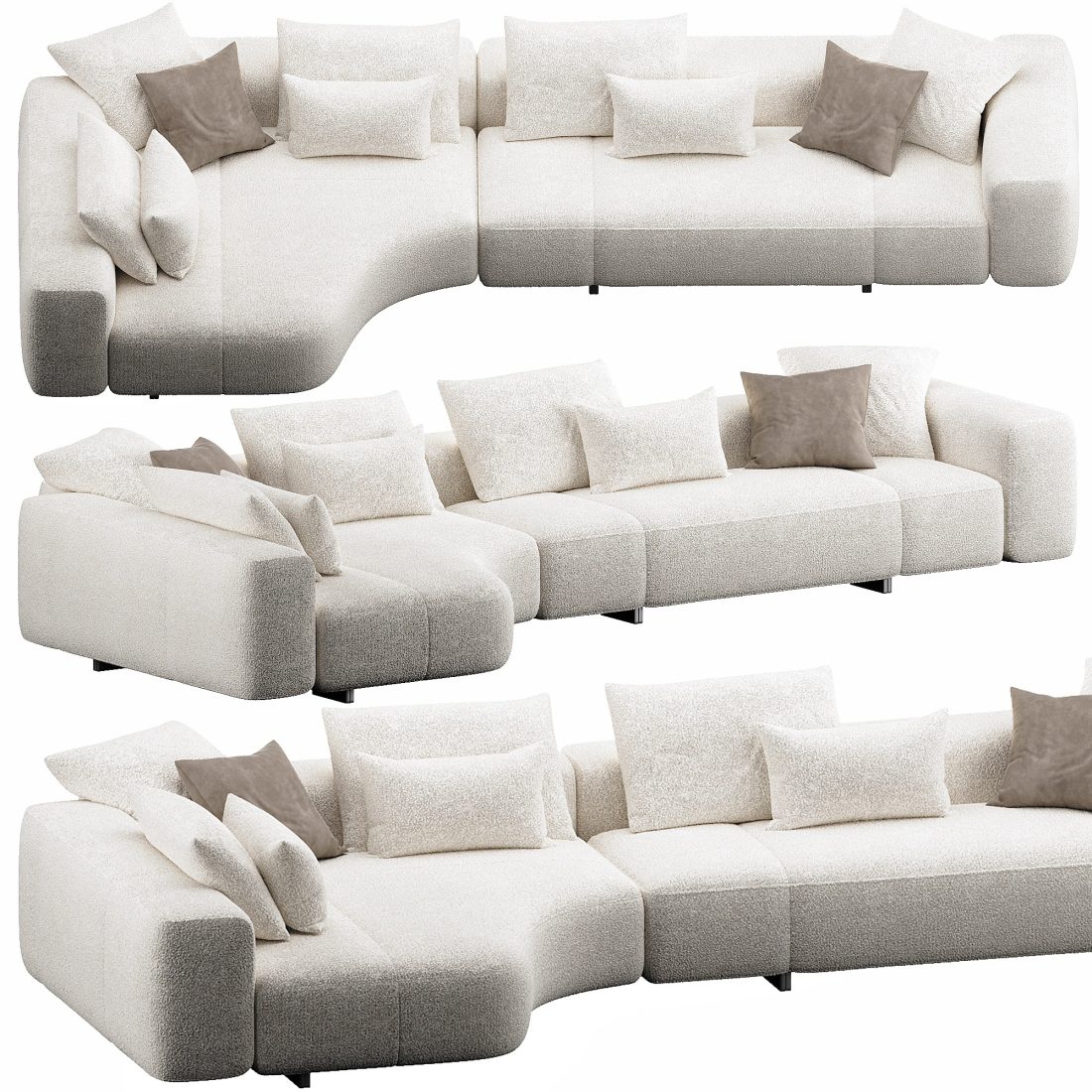Yves Sofa - 3D Model for VRay, Corona