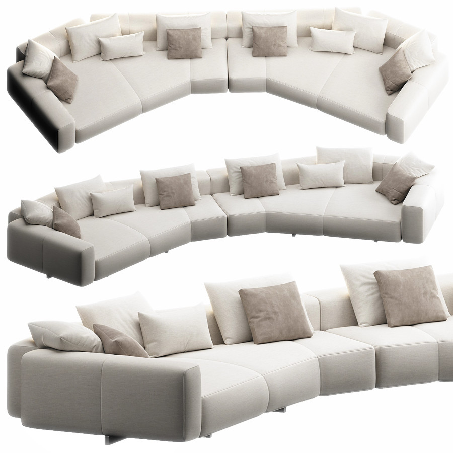 Yves Sofa - 3D Model for VRay, Corona