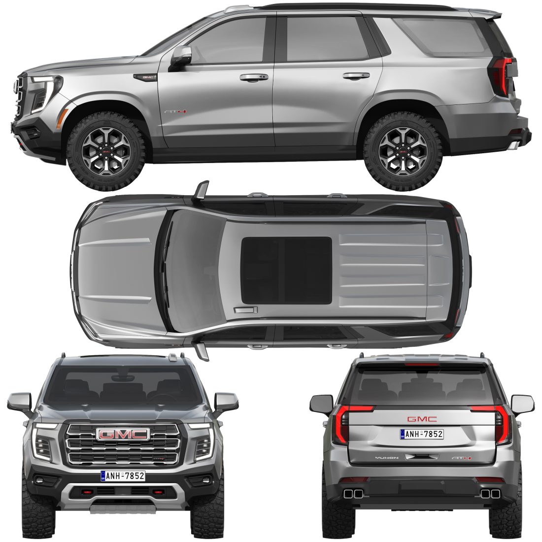 GMC Yukon AT4 2025 3D Model for Corona | CGMood