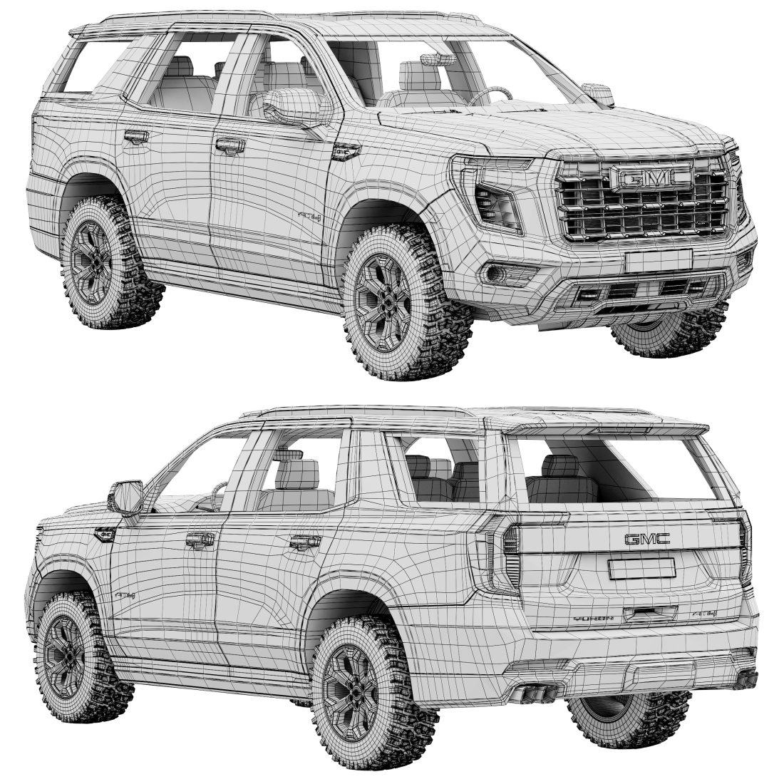 GMC Yukon AT4 2025 3D Model for Corona | CGMood