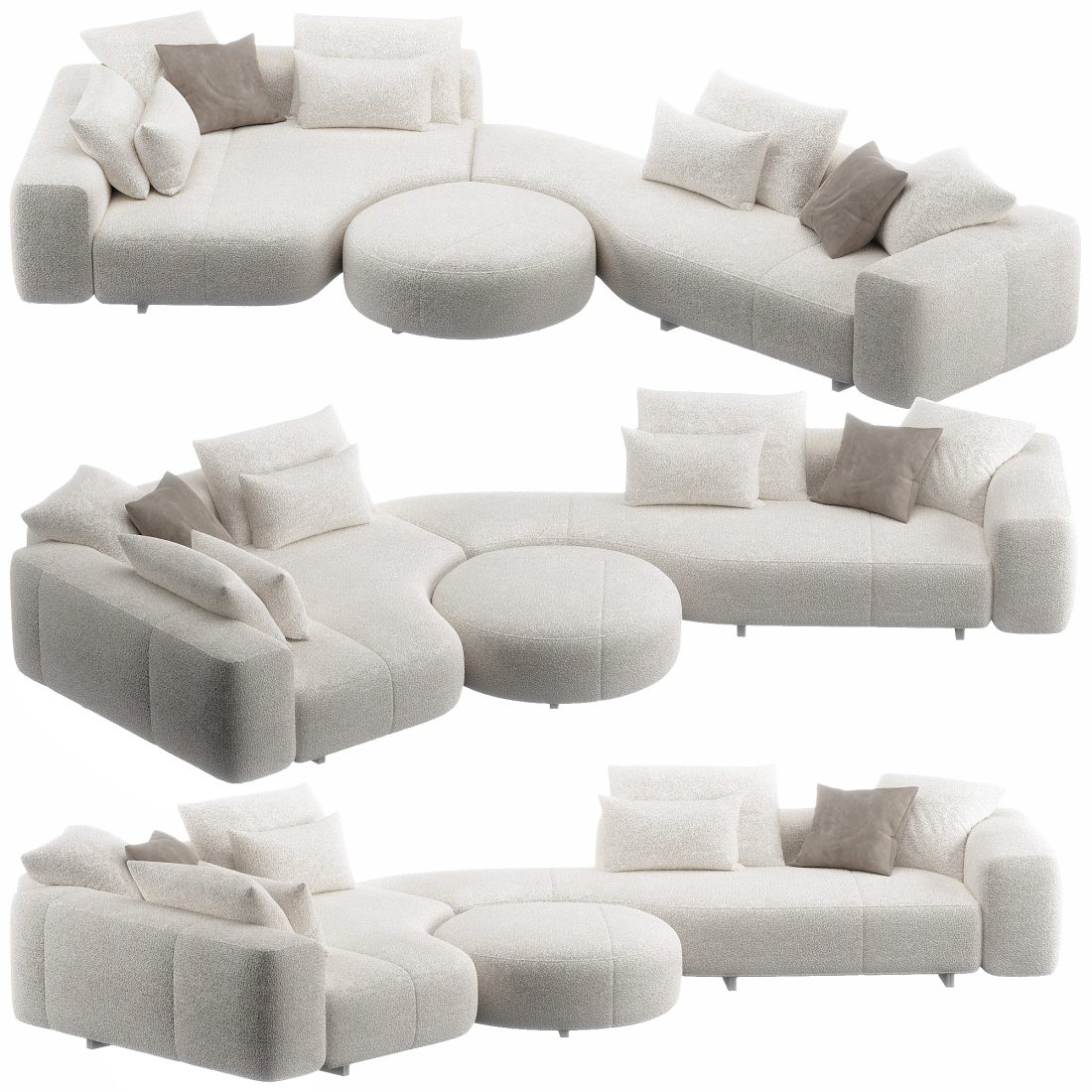 Yves Sofa - 3D Model for VRay, Corona