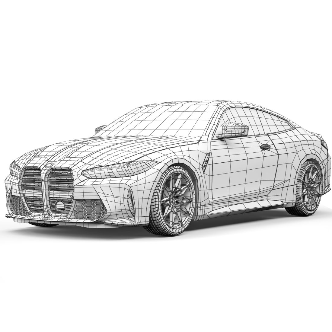 Bmw M4 Competition 2021 - 3D Model for VRay