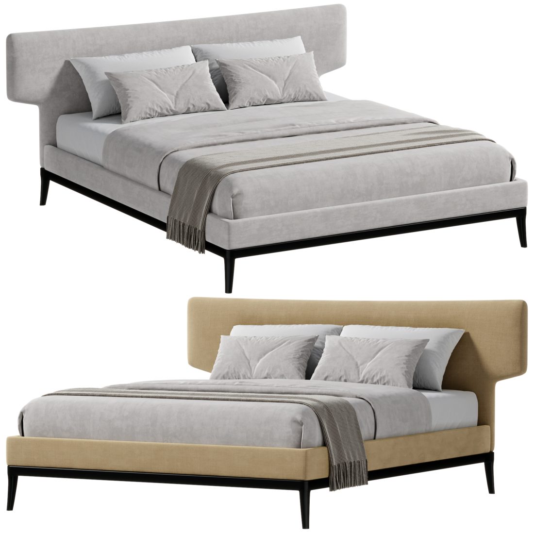 Stiletto High Bed By Luxurylivinggroup - 3D Model for Corona