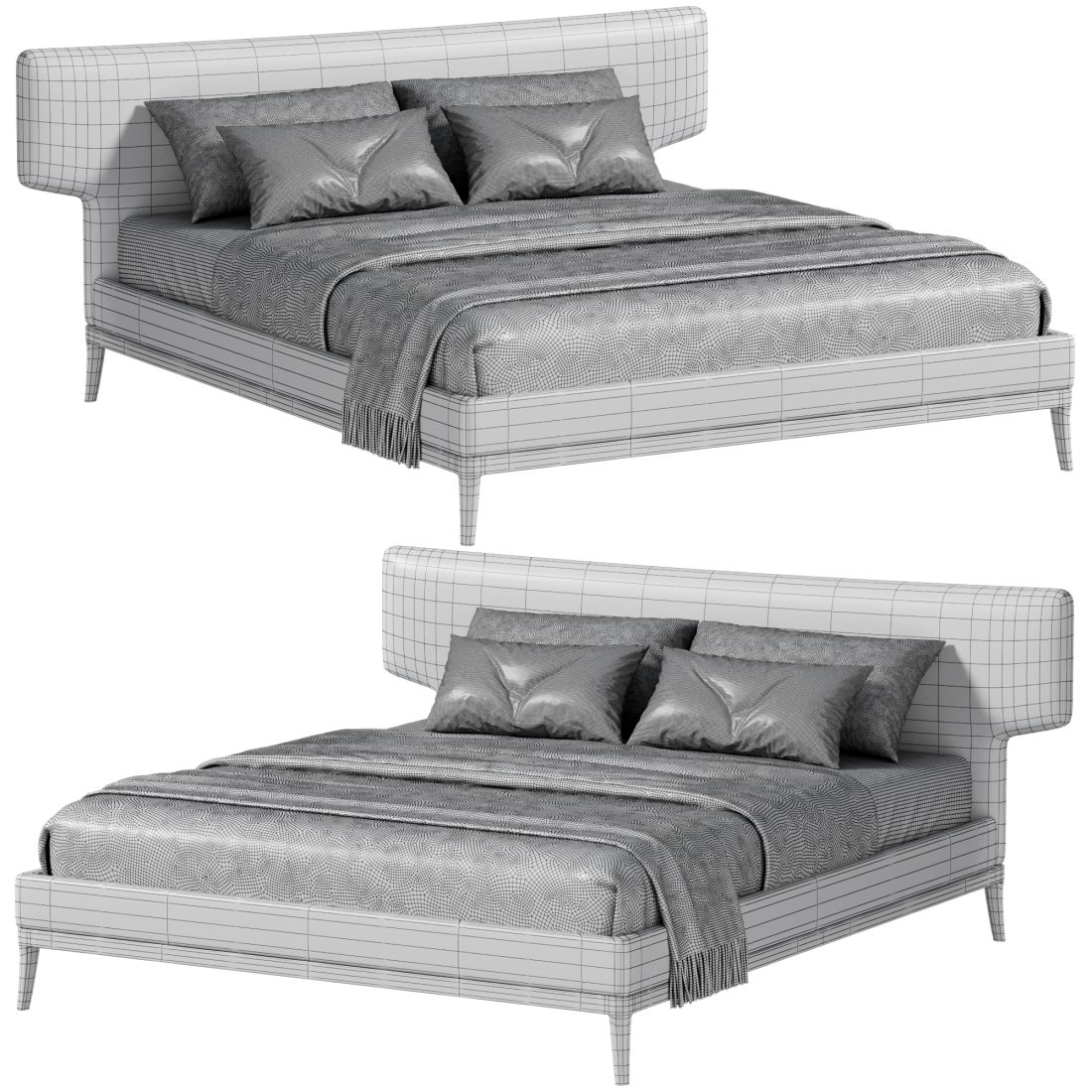 Stiletto High Bed By Luxurylivinggroup - 3D Model for Corona