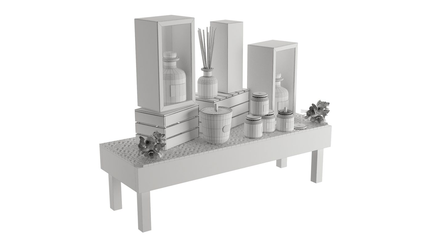 Aroma Set - 3D Model for VRay, Corona