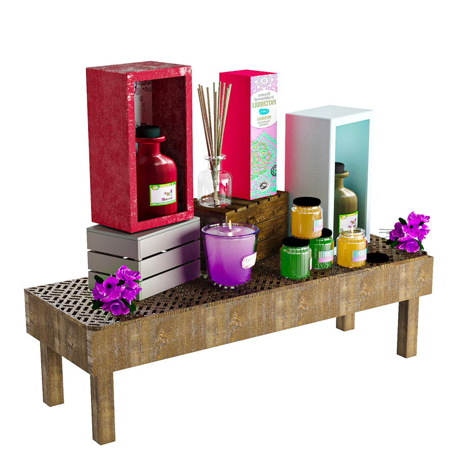 Aroma Set - 3D Model for VRay, Corona