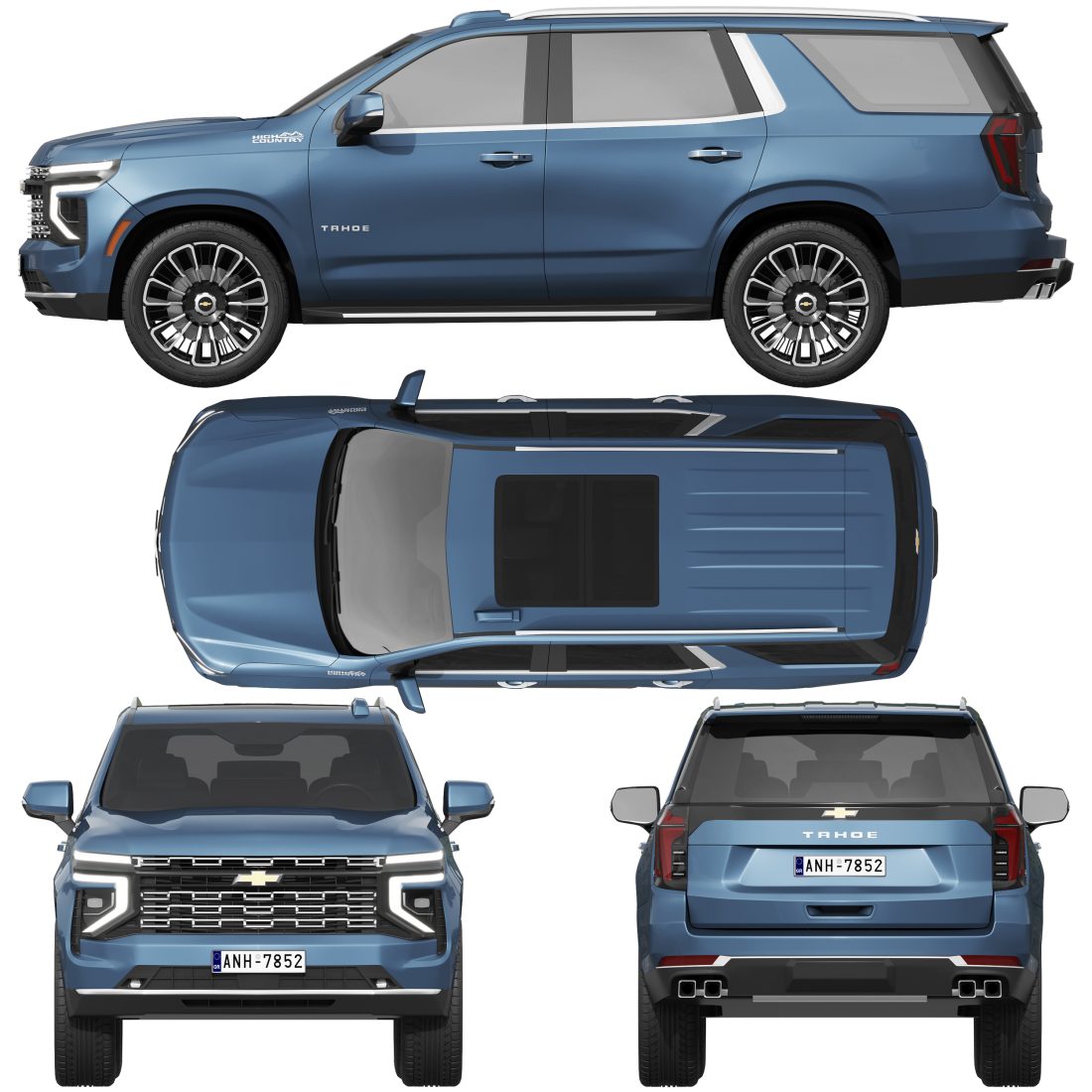 Chevrolet Tahoe High Country 2025 3d Model For Corona