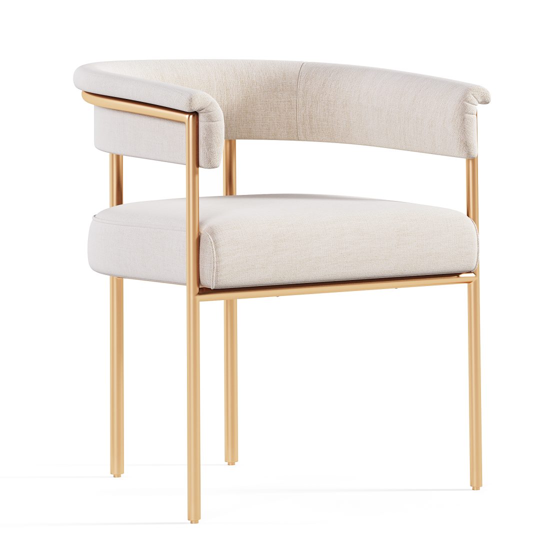 Dining Chair Monogram - Fuchsia Monogram Velvet - 3D Model for Corona