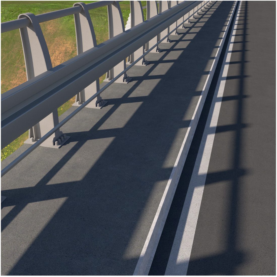 Road Bridge One Lane 01 - 3D Model for VRay, Corona