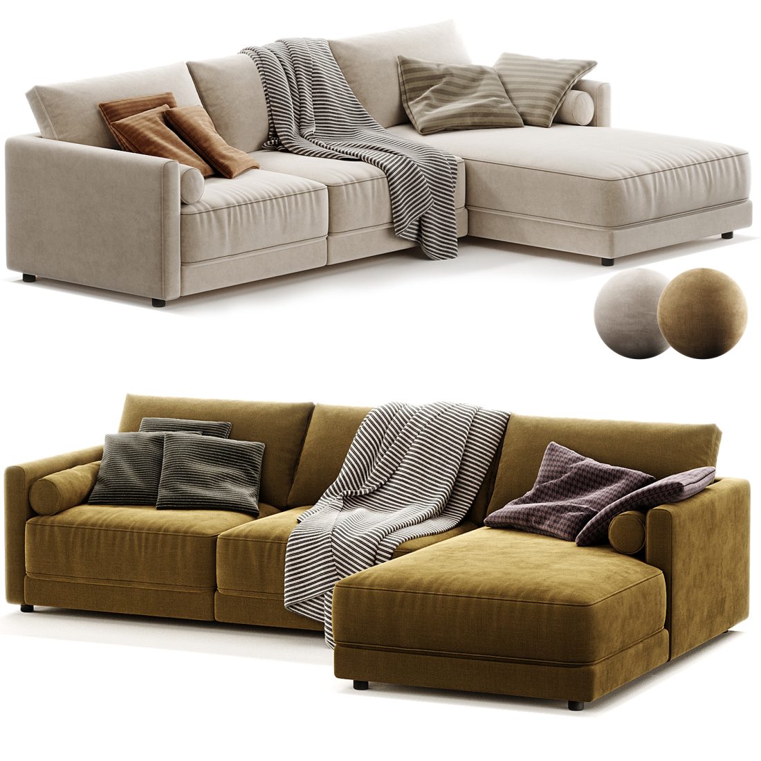 Bryn Sectional Sofa - 3D Model for Corona