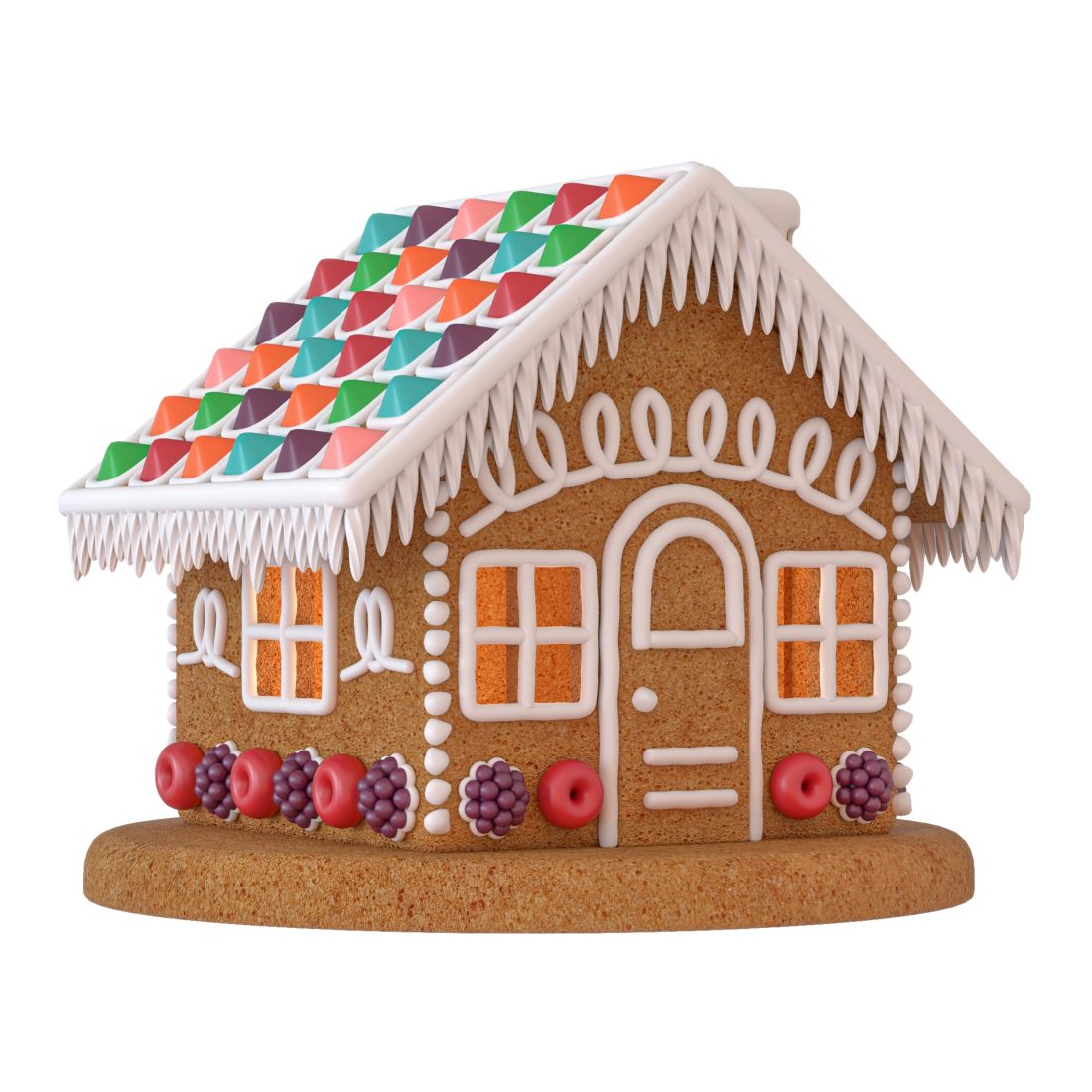 Gingerbread House 3D Model for VRay, Corona | CGMood